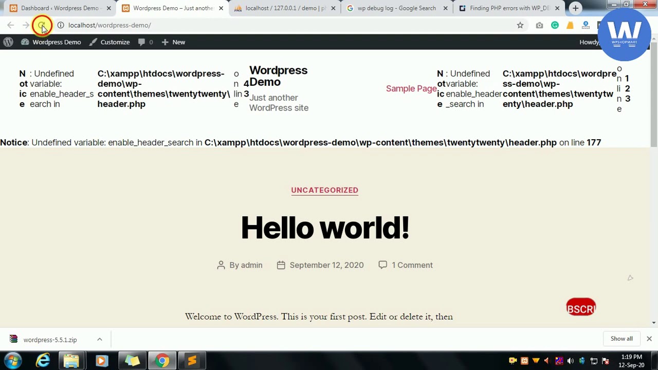 How To Enable Debugging Mode In WordPress | Enable WordPress Debugging | Debug WordPress Error