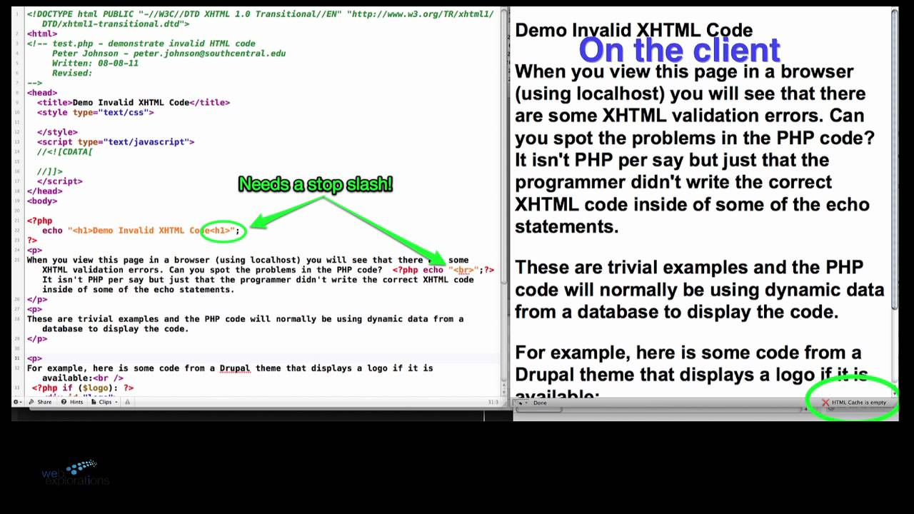 Will the HTML Validator validate PHP Code?