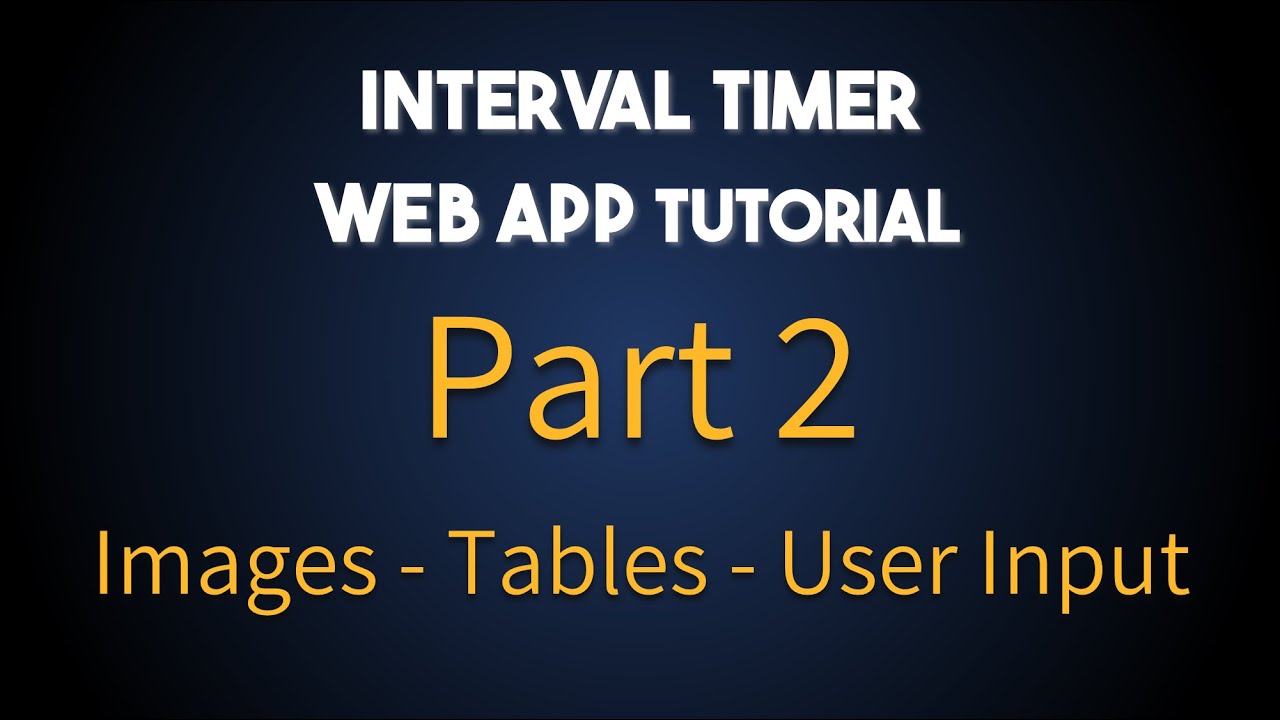 HTML & CSS | Interval Timer Tutorial (Part 2)
