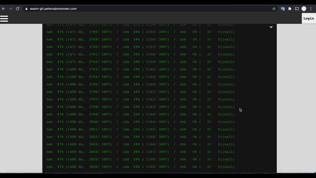clone from github using wasm-git