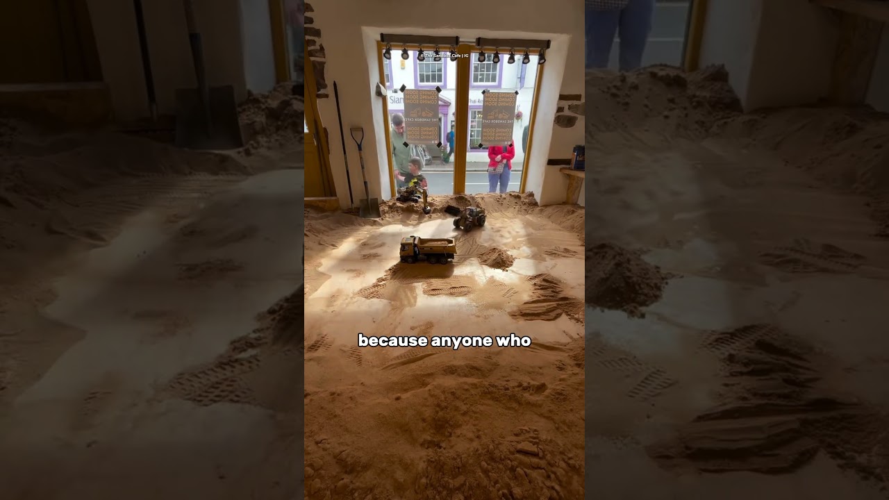 Why This Coffee Shop Build A Tiny Construction Site🤔#coffeeshop