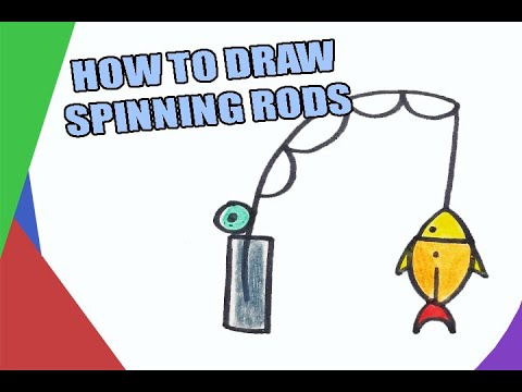 HOW TO DRAW SPINNING ROD | FISHING POLE DRAWING ROD | EASY DRAWING TUTORIAL STEP BY STEP