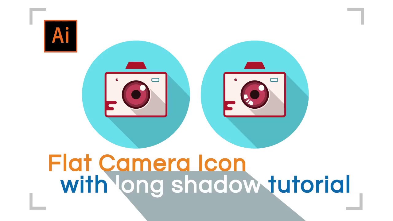 Flat Camera Icon w/Long Shadow Tutorial
