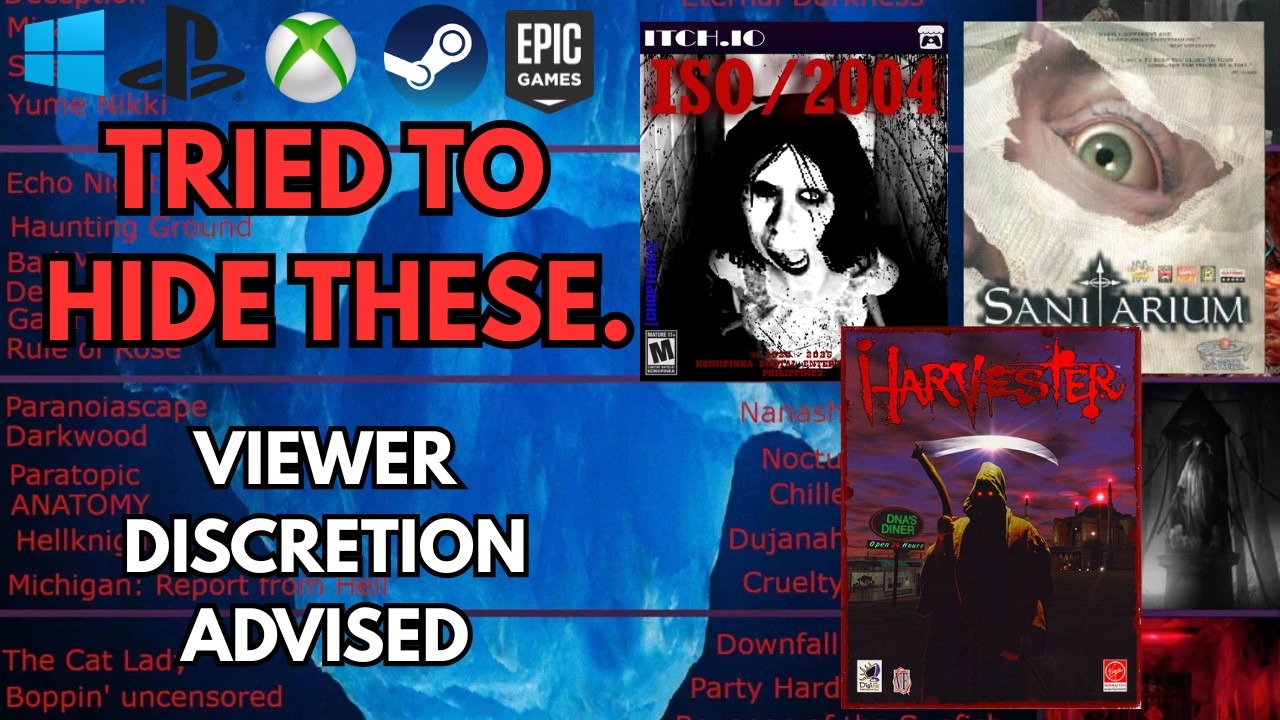 THE ULTIMATE DISTURBING VIDEO GAME ICEBERG (70+ ENTRIES)