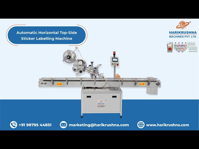 Labelling Machines - Automatic Horizontal Top Side Sticker Labelling ...