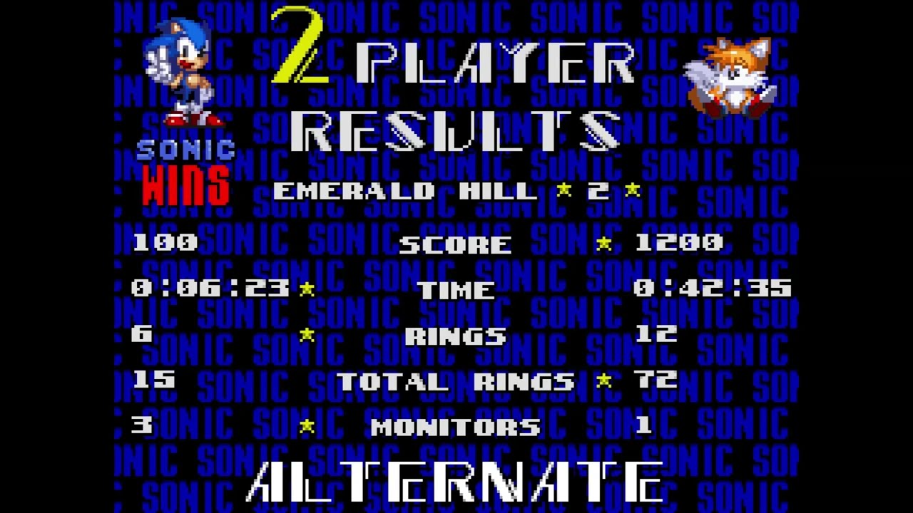 Sonic 2 Alternate OST - 2P Options