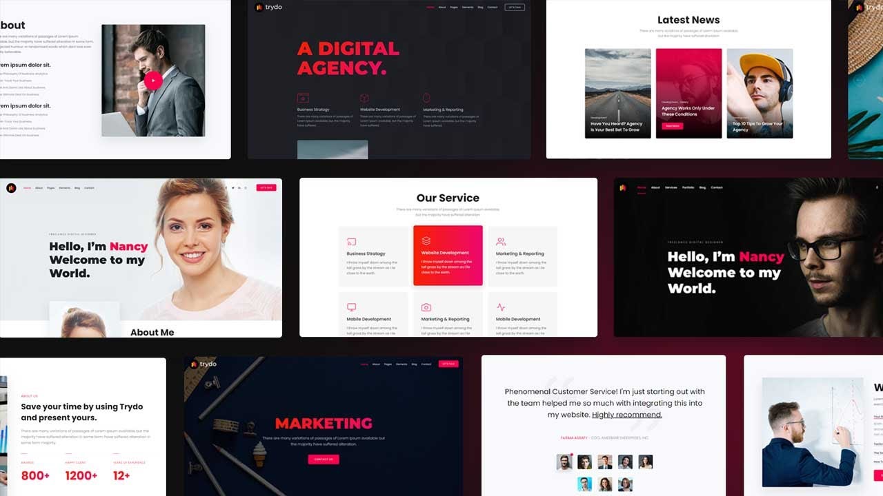 React Portfolio Page | Trydo: Easily Customized React Agency and Portfolio Template