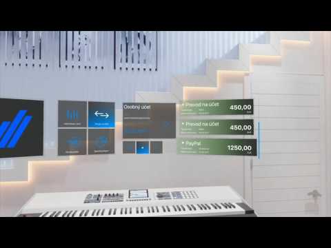 Bankovníctvo Tatrabanky na okuliaroch Hololens