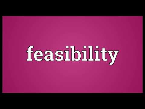 Feasibility Meaning