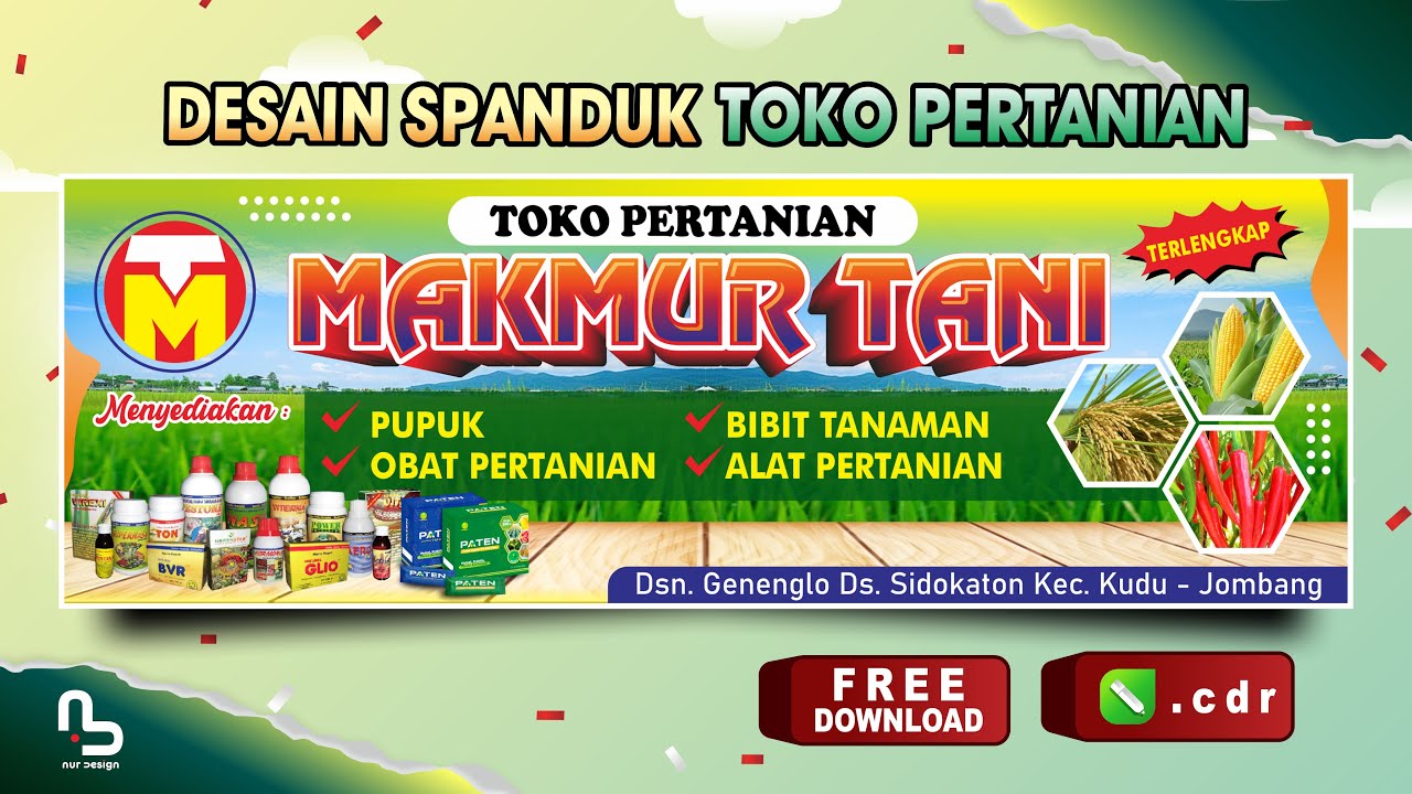 Desain Spanduk Toko Pertanian (Free CDR) - #nurdesigns