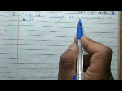 Find even factor of 24 and 60 | Find the factors of following numbers