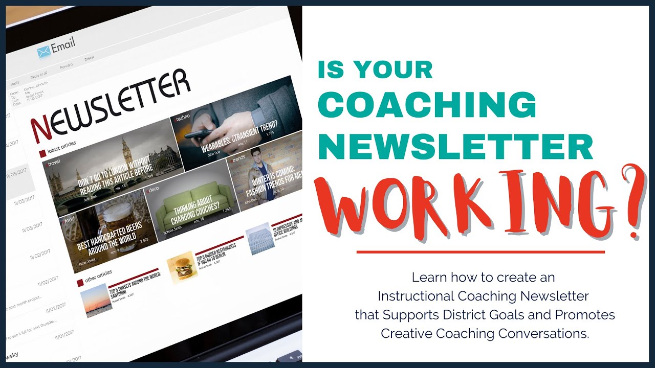 Newsletter Tutorial: How to Create a Better Instructional Coaches Newsletter For K12 Teachers