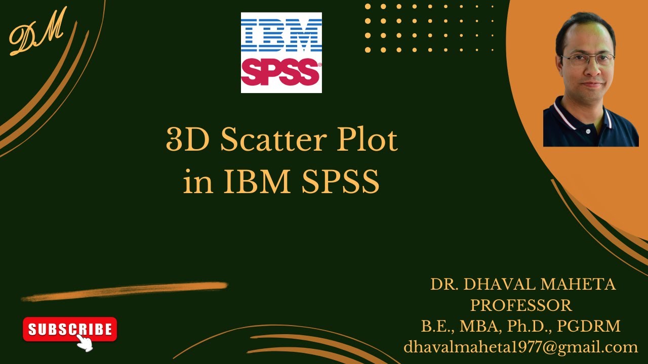31. 3D Scatter Plot in IBM SPSS || Dr. Dhaval Maheta
