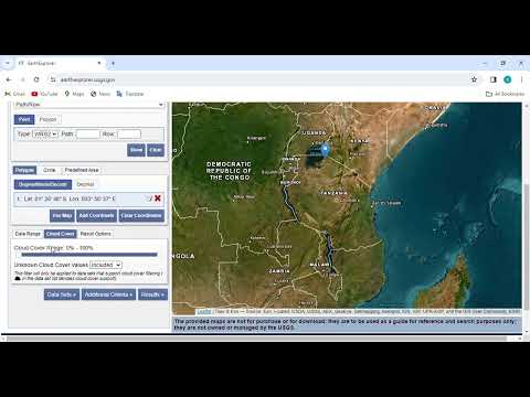 Landsat image download USGS Earth Explorer using path and row