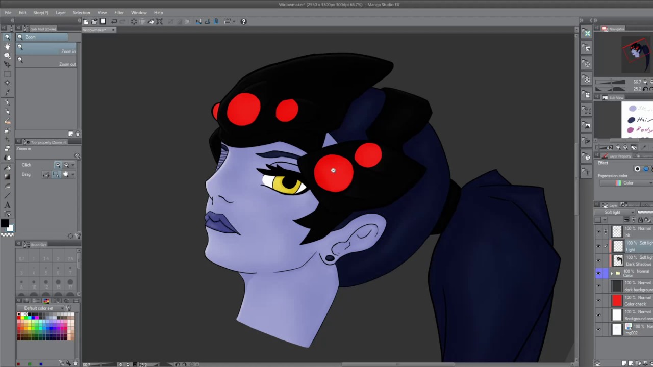 Overwatch: Widowmaker Fan Art Lighting And Finishing