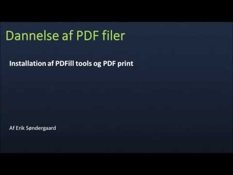 Danne og sammenkæde PDF filer