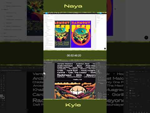 couple’s design challenge: @nayayassin and I design music festival posters
