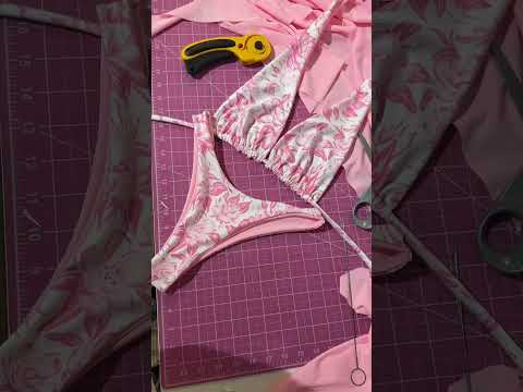Sewing a swimsuit order for my small business 🎀