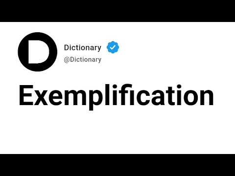 Exemplification Meaning In English