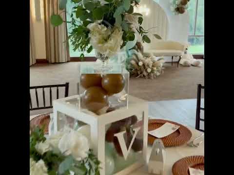 Elegant baby shower decor.