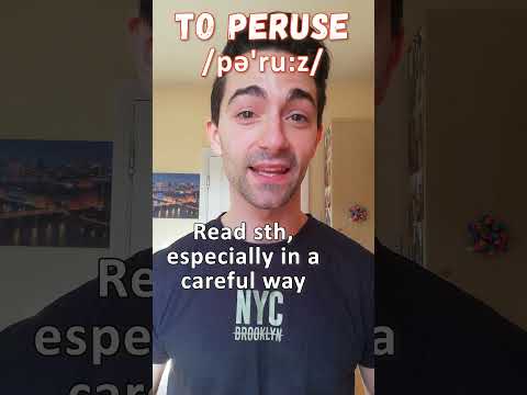 MEANING Of TO PERUSE | C1 C2 English Vocabulary #spring #englishquiz #englishlesson