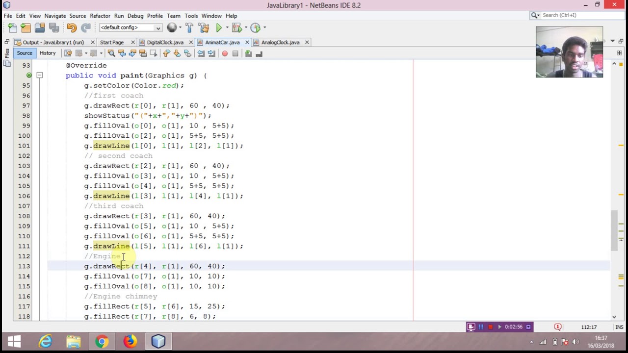 Animation In Java Applet #Moving Train