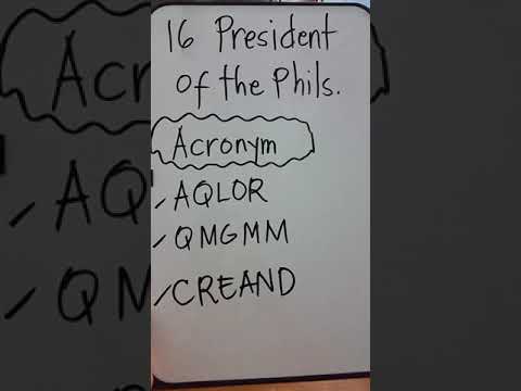 Acronym || 16 President of the Philippines || With Teacher C