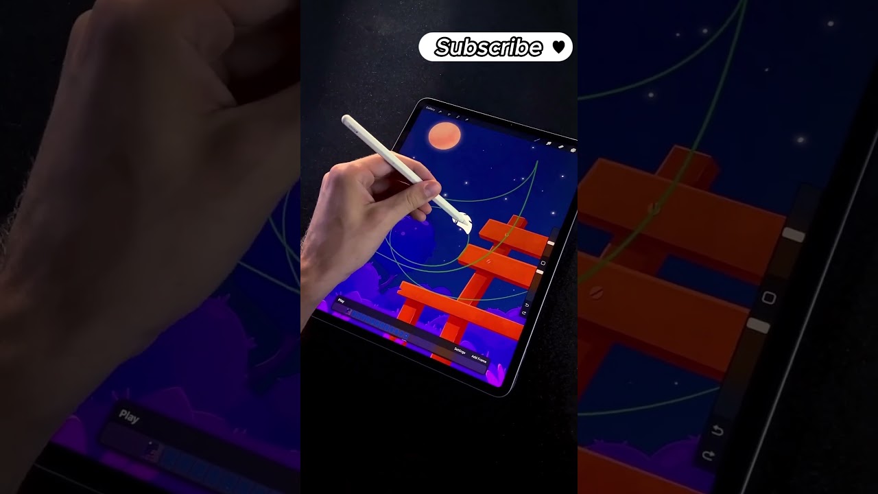 Animation Feathers in Procreate #procreate #shorts