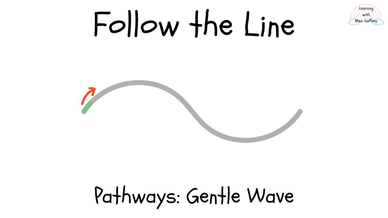 Follow the Line: Gentle Wave | Calm Pre-Writing Tracing