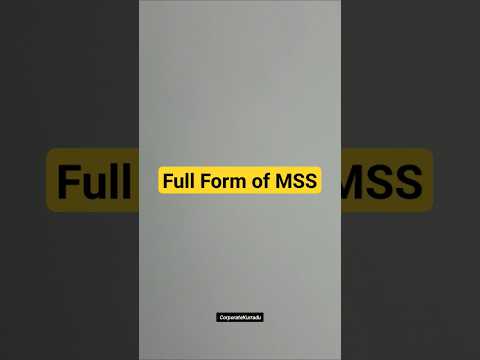 Full Form of MSS | Corporate Kurradu | #education #educational #gk #generalknowledge #shorts