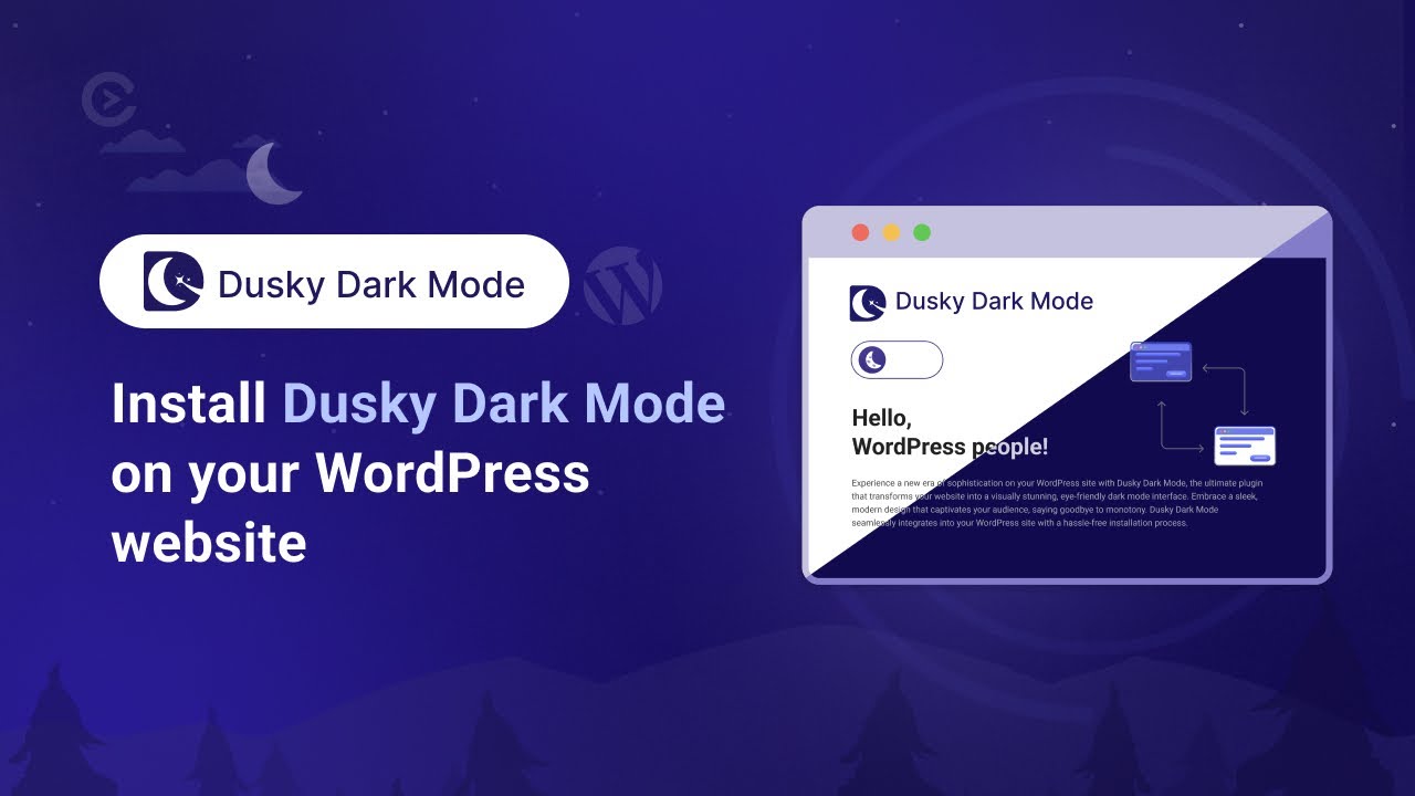 How to Install and Activate Dusky Dark Mode for WordPress | The Best Dark Mode Plugin For WordPress