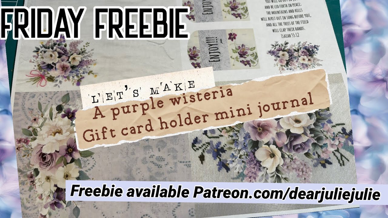 Another fun mini journal idea/Gift idea using this weeks freebie!  