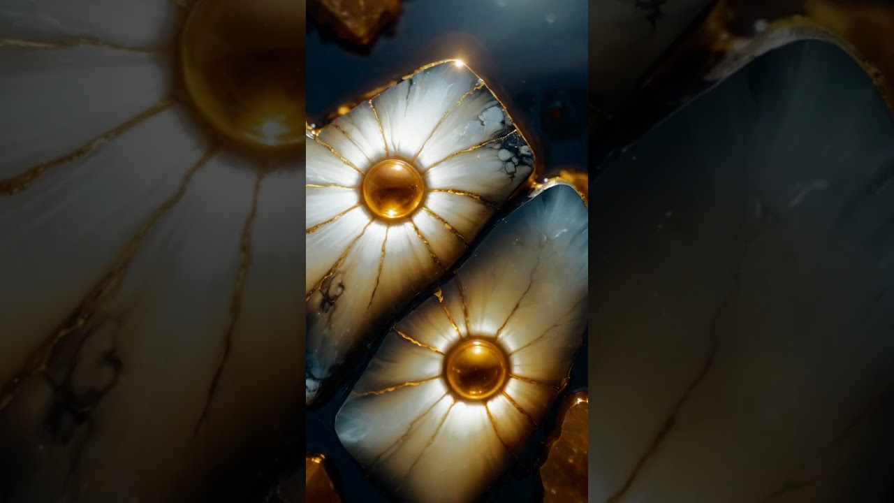 Morphing Gold Black Marble Texture 🕳 Deforum Animation #aishorts #abstractart #morph #interesting