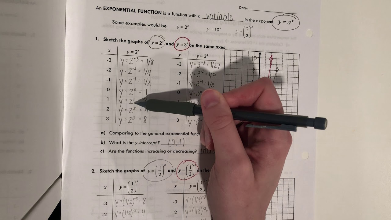 MBF3C - 7.3 Investigating Exponential Relationships