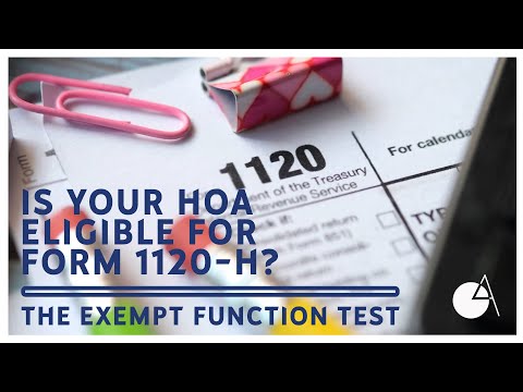 Is Your HOA Eligible for Form 1120-H? | Understanding the Exempt Function Test