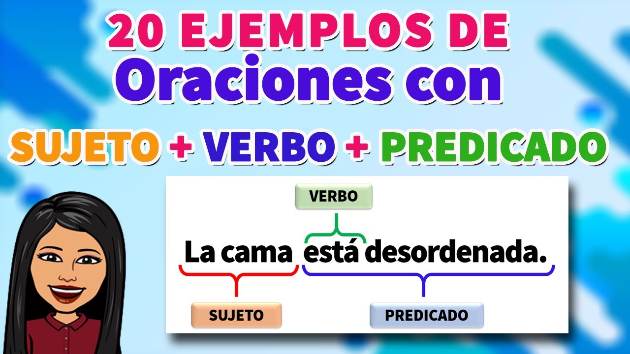 20 Ejemplos De Oraciones con SUJETO VERBO PREDICADO I Sujeto +📗😄 Verbo + Predicado