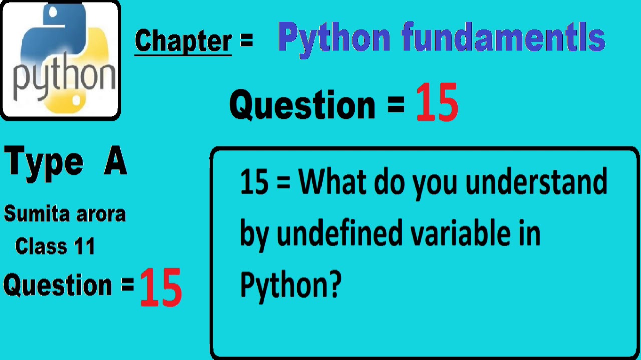 What do you understand by undefined variable in Python?
