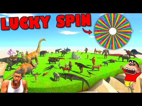 SHINCHAN vs CHOP vs AMAAN in LUCKY SPIN BATTLES in Animal Revolt Battle Simulator