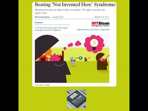 Beating 'Not Invented Here' Syndrome (Wentz, 2024)