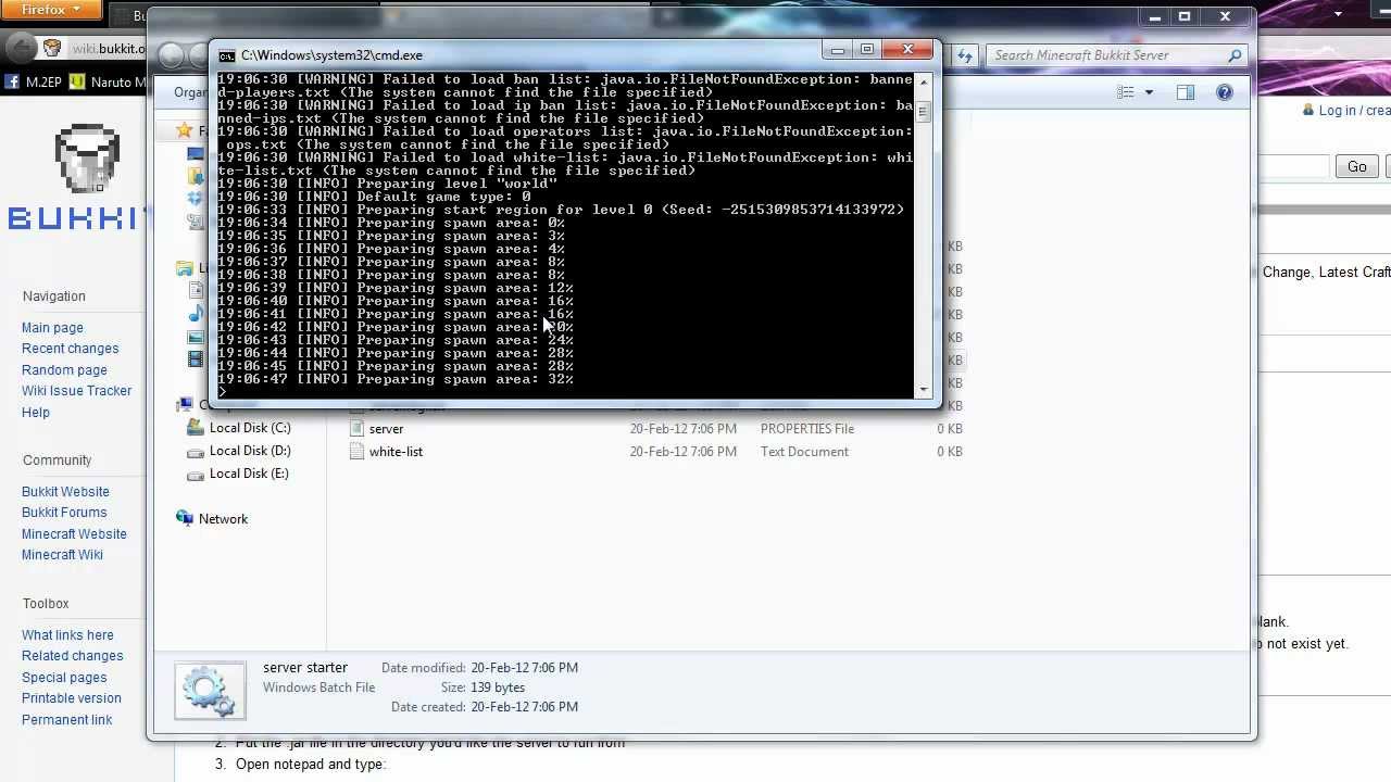 Minecraft - Bukkit Server Tutorial (Part 1 Basic Setup)