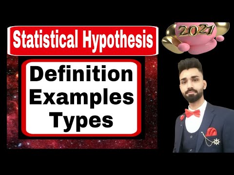 Statistical Hypothesis Definition and Examples | Statistical Hypothesis | Statistical Analysis