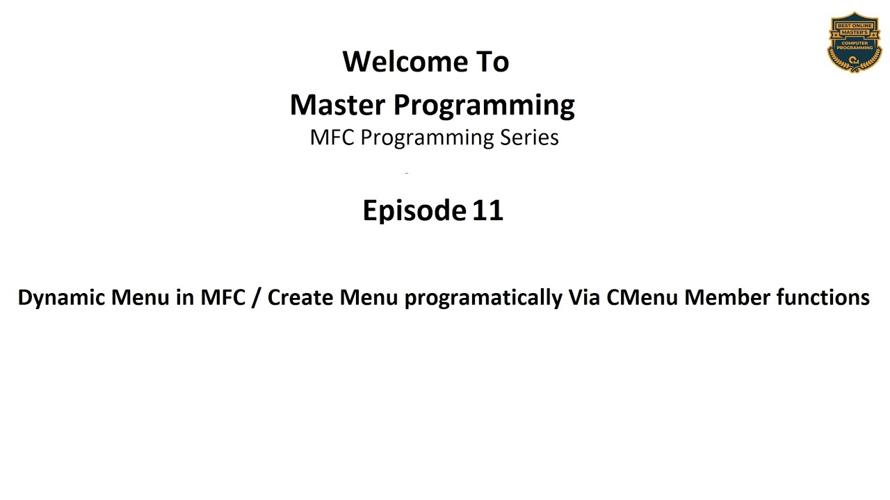 Dynamic Menu in MFC / Create Menu programatically Via CMenu Member functions