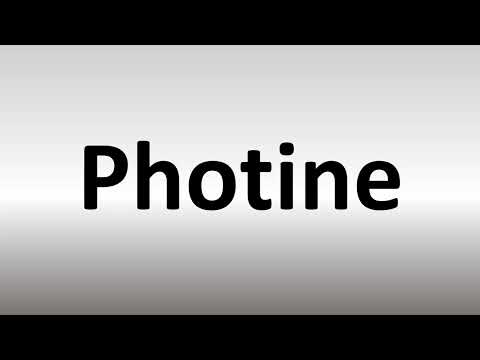How to Pronounce Photine