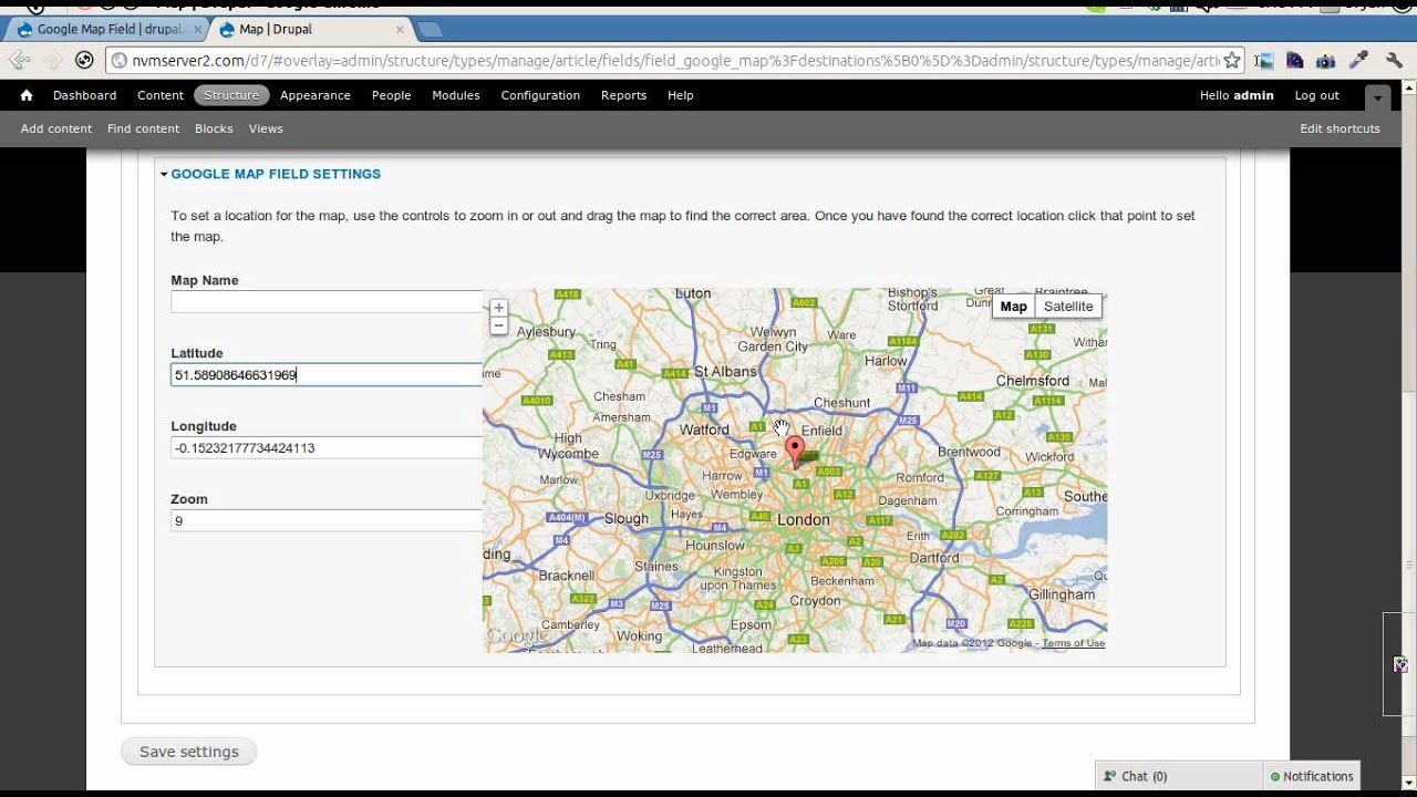 Drupal Google Map Field Module