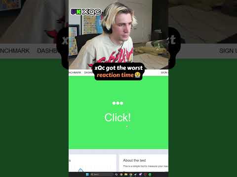 xQc takes a REACTION Time Test 💀 #xqc #reactiontime #funny