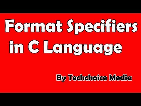 Format Specifiers in C program