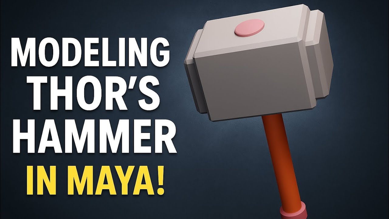 Stylized Thor Hammer in Maya – Full 3D Modeling Tutorial!