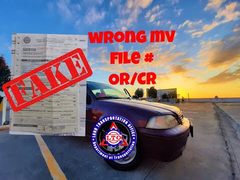 Wrong MV File Number on OR & CR | What to do? | Processing Guide| Car Motor Vehicle