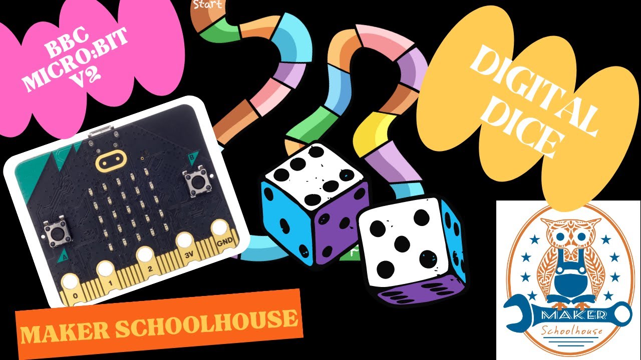 Microbit Project: Make Digital Dice with BBC Microbit. Easy beginner coding project!