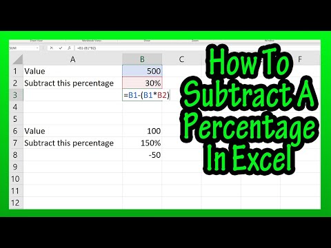 How To Subtract Percent Percentages From A Number (Or Value) in Excel Explained